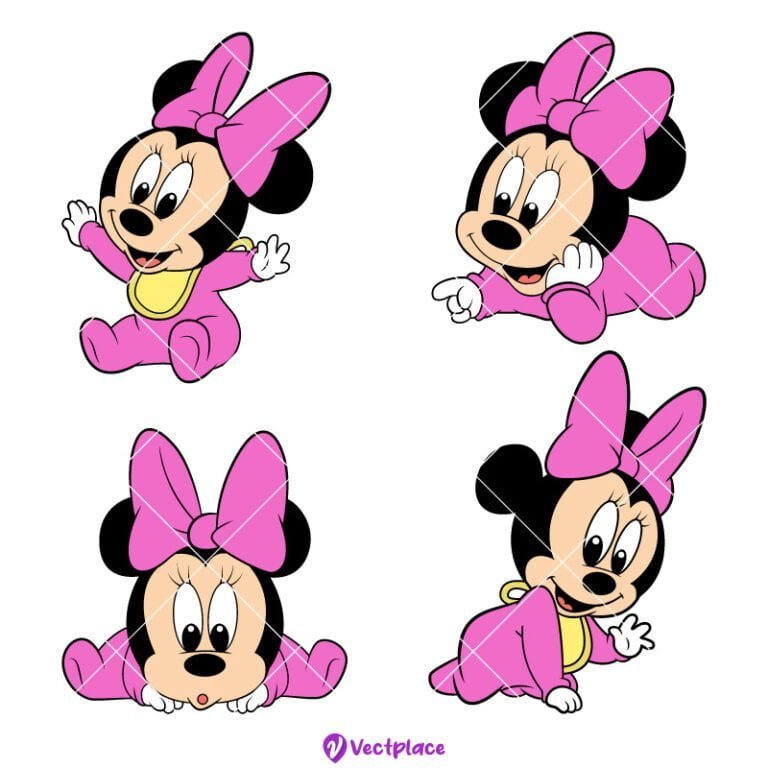 Baby Minnie Mouse Svg, Cut File, Cricut, Png, Vector - Vectplace