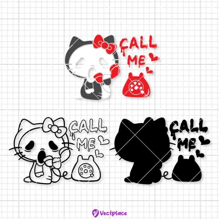Hello Kitty Scream SVG | Halloween SVG - Vectplace