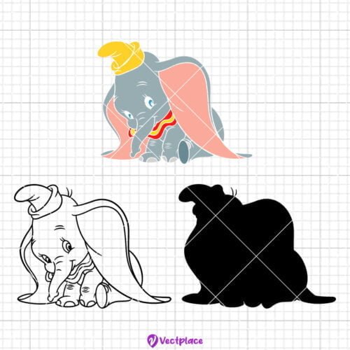 Dumbo Svg, Cut File, Cricut, Png, Vector - Vectplace