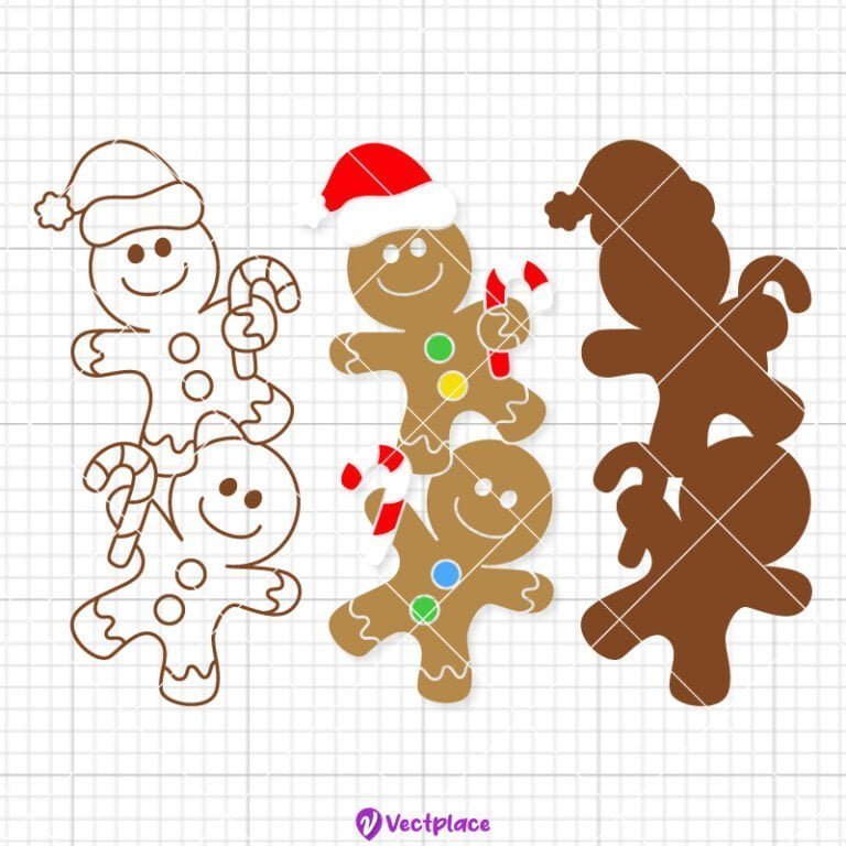 Gingerbread Svg, Santa Gingerbread Svg, Christmas Svg, Cut File, Cricut ...