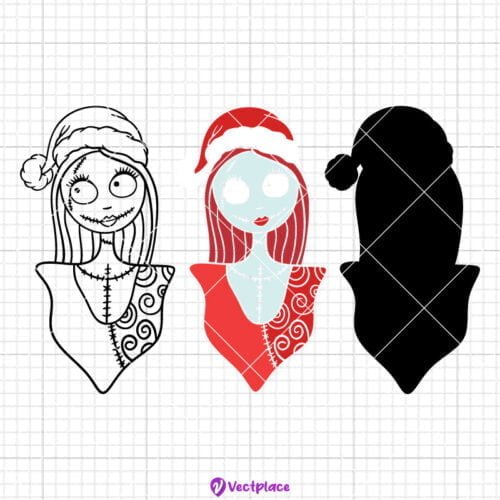 Sally Santa Svg, Nightmare Before Christmas Svg, Sally Christmas Svg ...