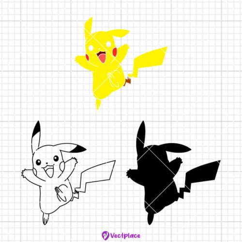Pikachu Svg, Cut File, Cricut, Png, Vector - Vectplace