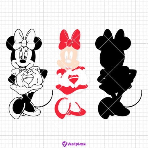 Minnie Mouse Heart Hands SVG Valentine’s Day - Vectplace