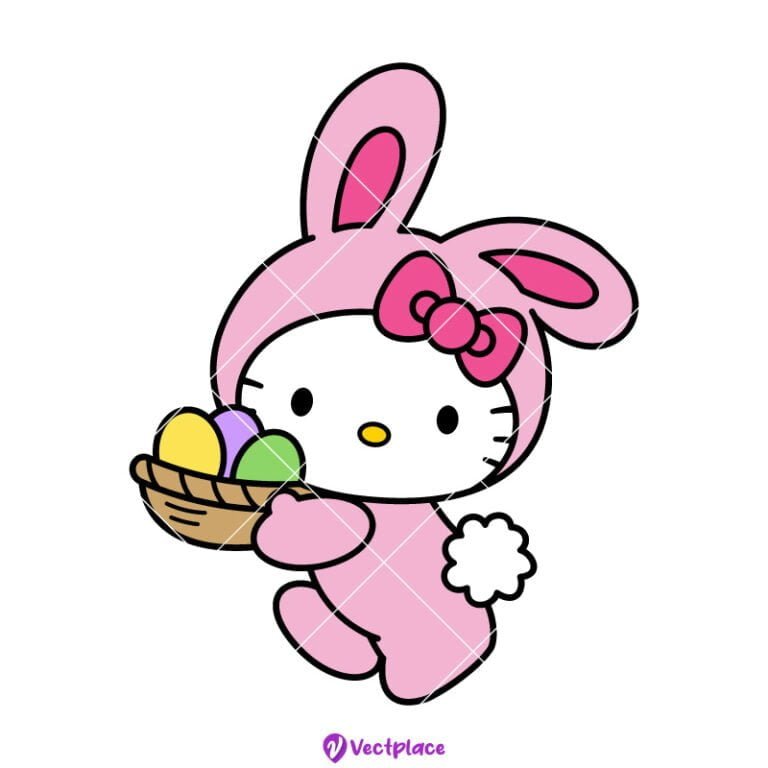 Hello Kitty Easter Bunny SVG - Vectplace
