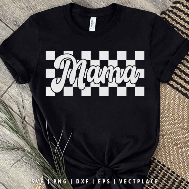 Checkered Mama SVG | Retro Mama SVG - Vectplace