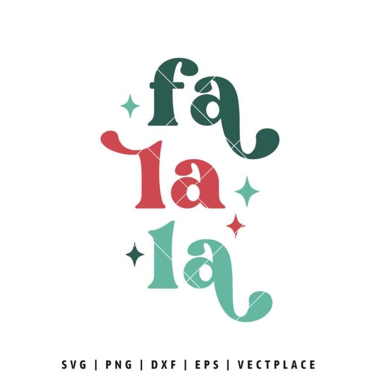 Fa La La SVG | Retro Christmas SVG - Vectplace